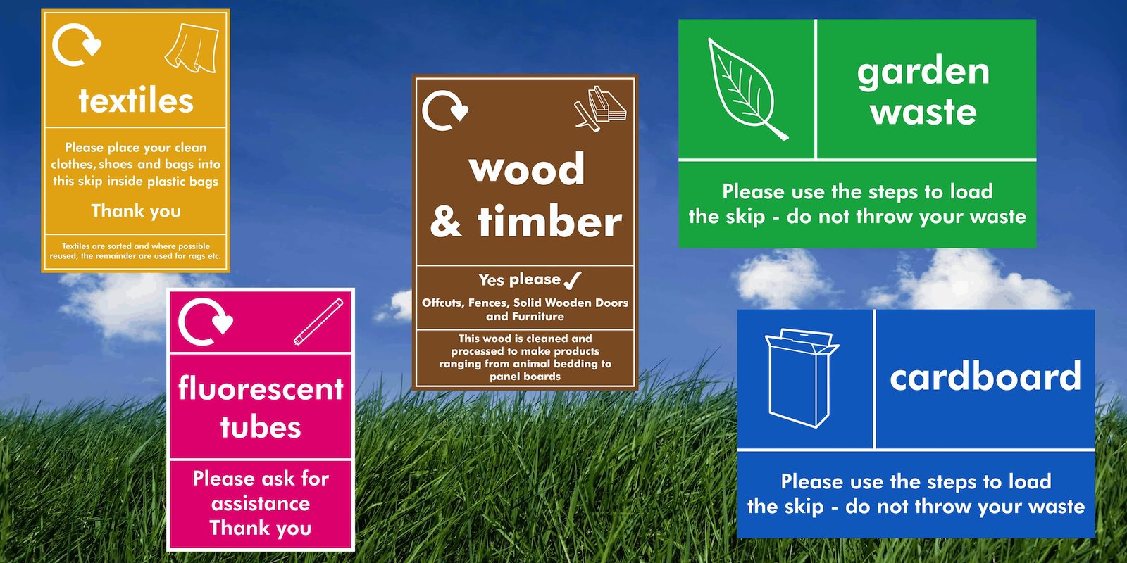 Waste Recycling Signs by Viewtec Signs | UK WRAP Signage Experts